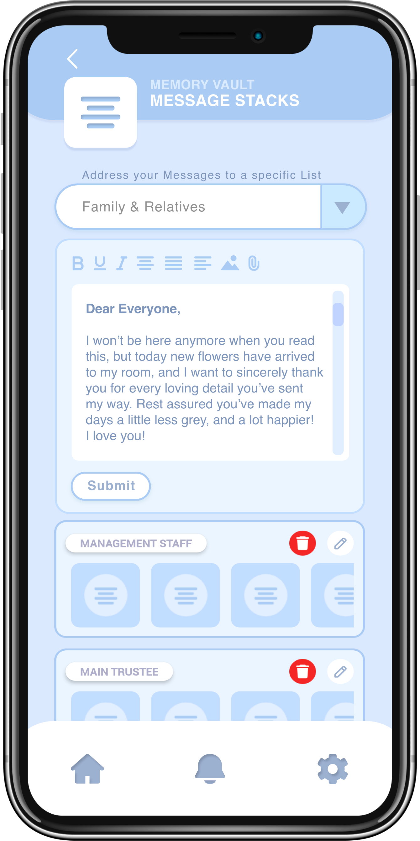 Digital Legacy & Memorial App - In Memory Of
